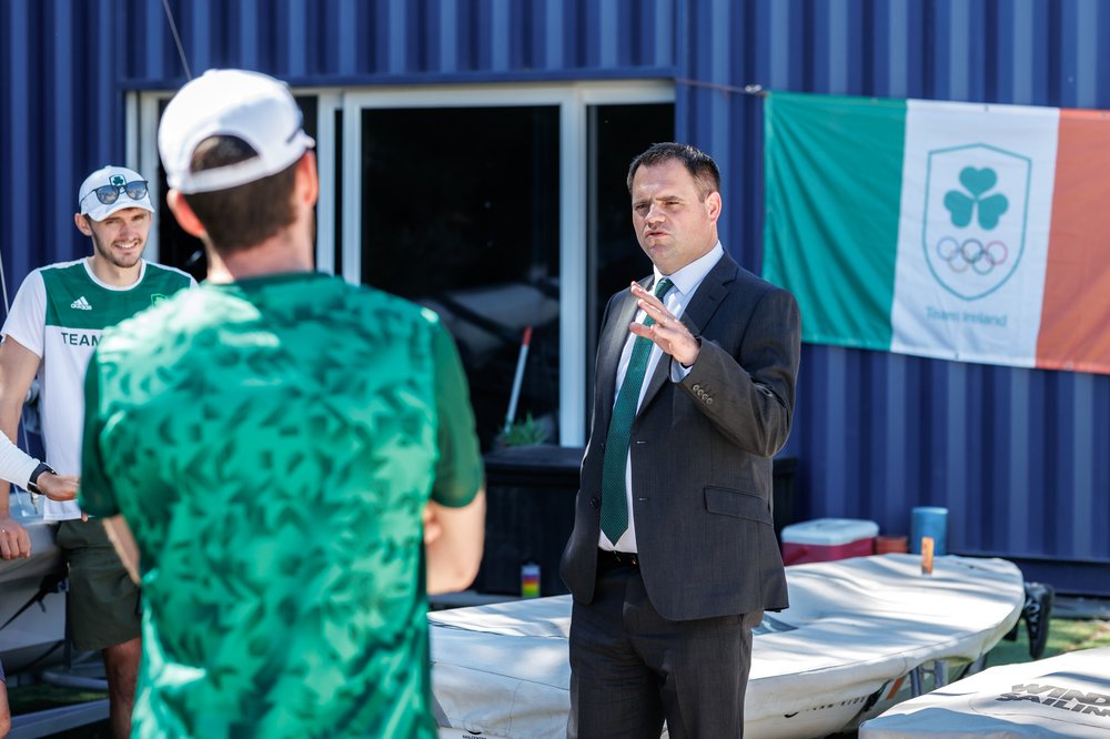 Minister Neale Richmond visits Team Ireland sailors in Marseille ...