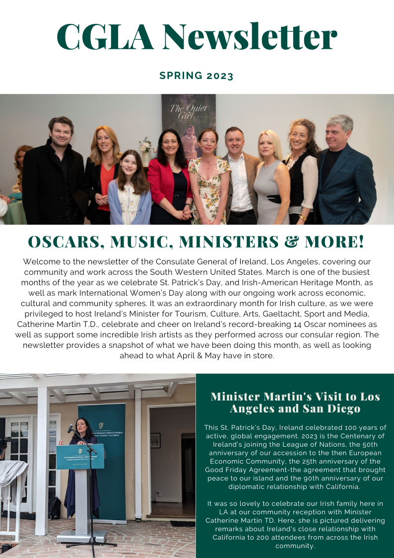 Spring Newsletter | News and events | Ireland.ie | Ireland.ie