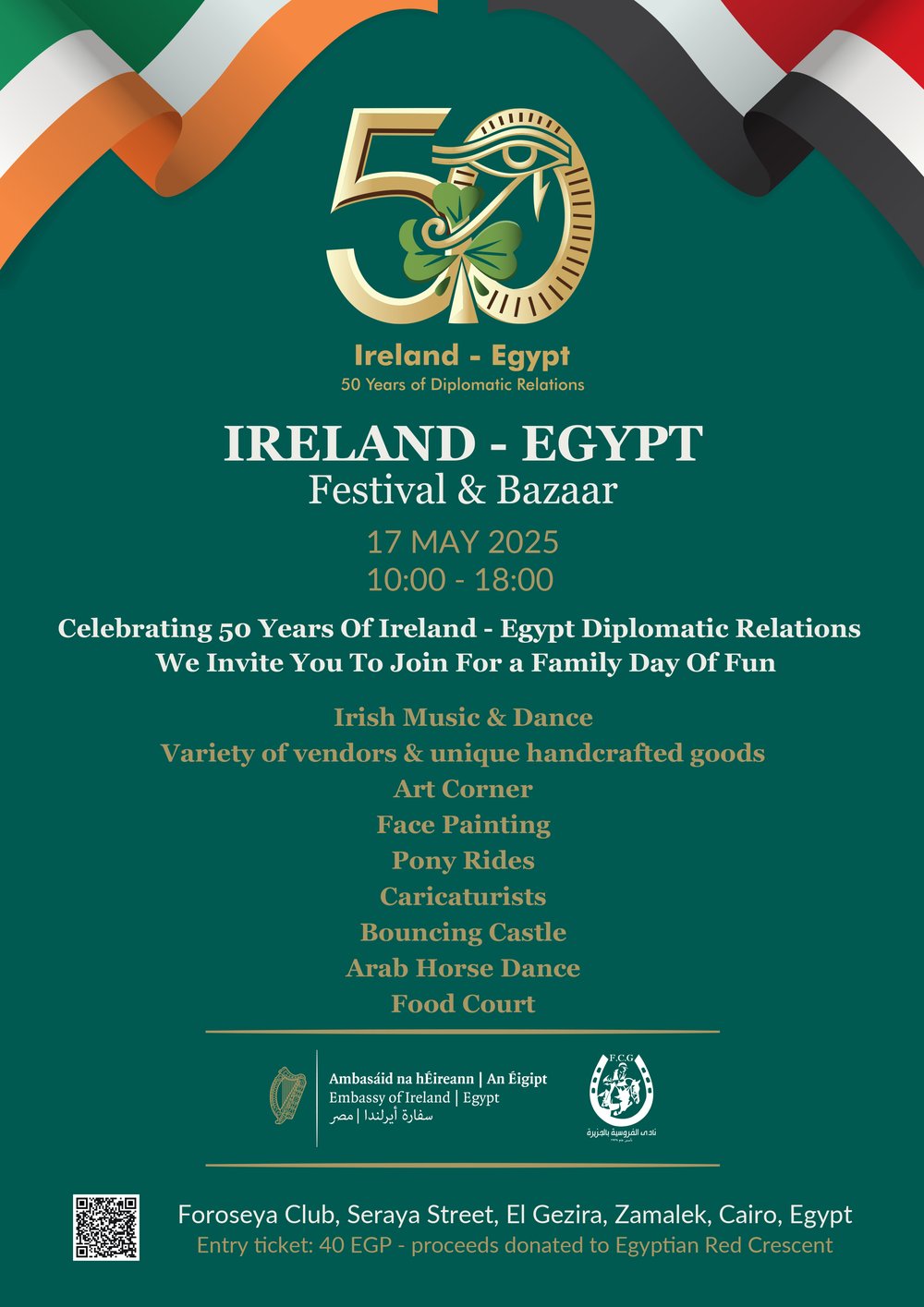 50th anniversary Ireland-Egypt Festival and Bazaar - 17 May | Ireland.ie