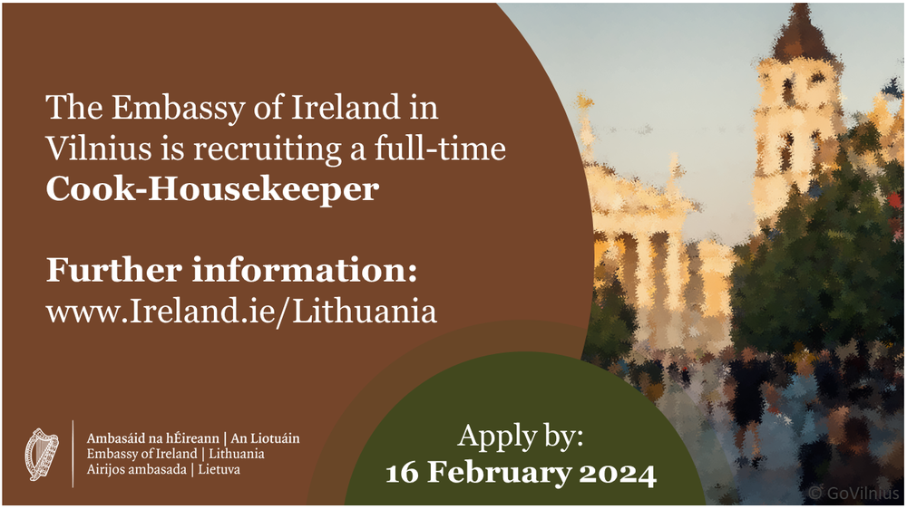 Job Opportunity: Cook-Housekeeper at the Official Accommodation of the ...